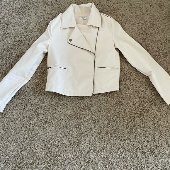Amazing Lace | Jackets & Coats | Amazing Lace Leather Jacket In Off ...